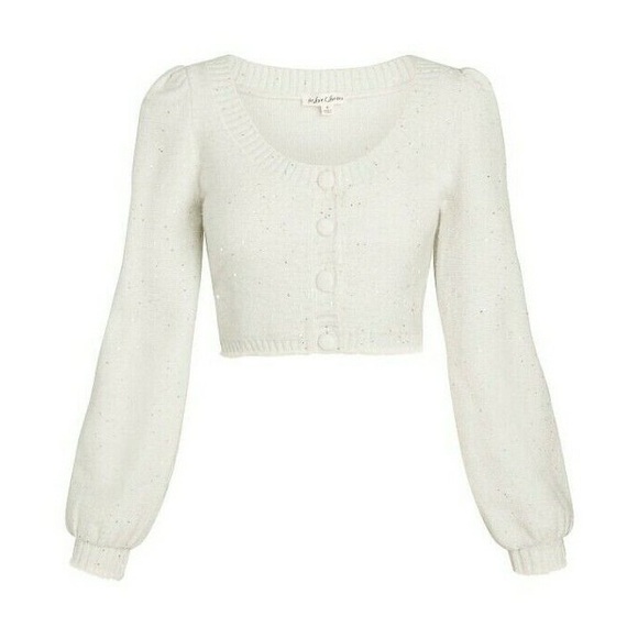 For Love And Lemons | Sweaters | For Love Lemons Glitter Mohair Cropped ...